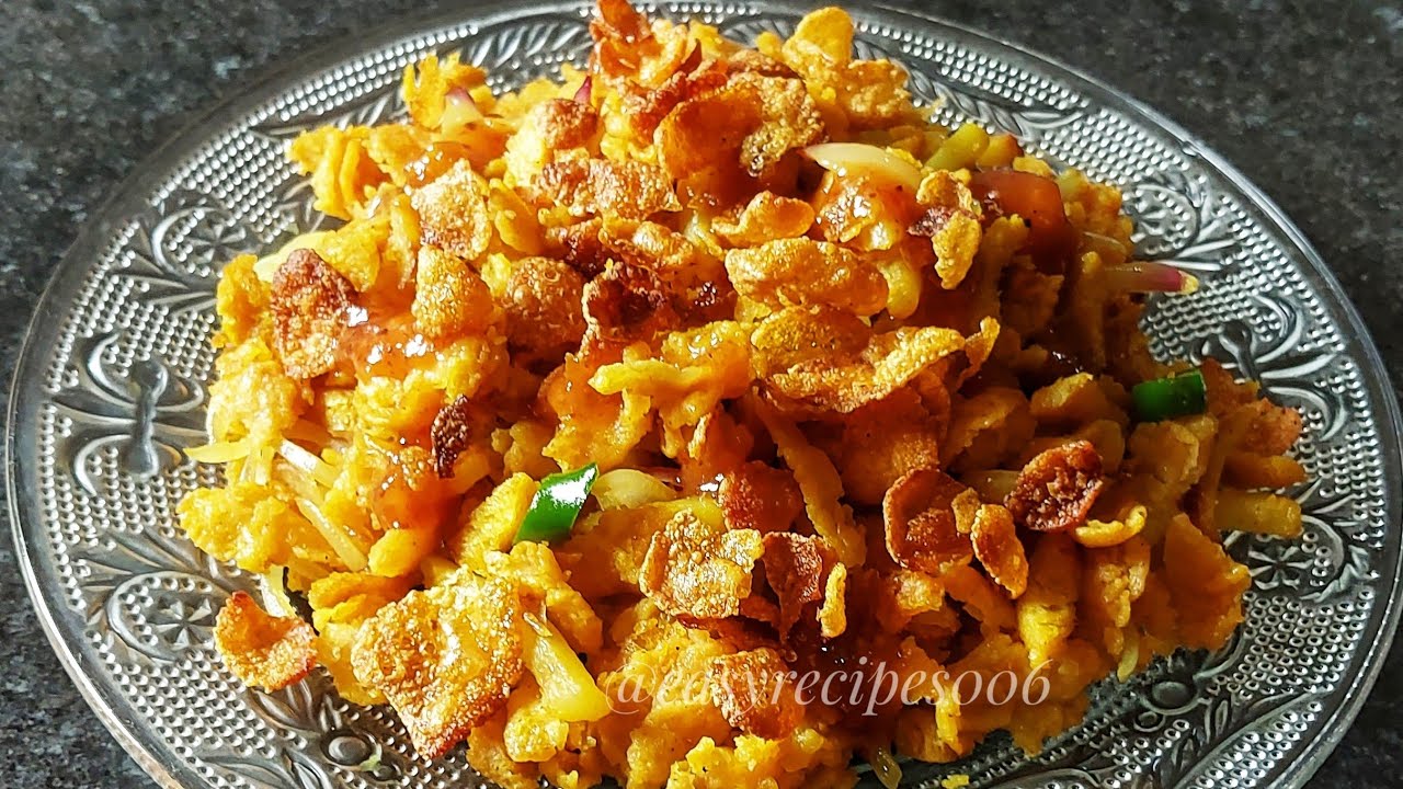 Instant & Healthy Corn Flakes Recipe | Corn Flakes Upma Recipe I Spicy ...