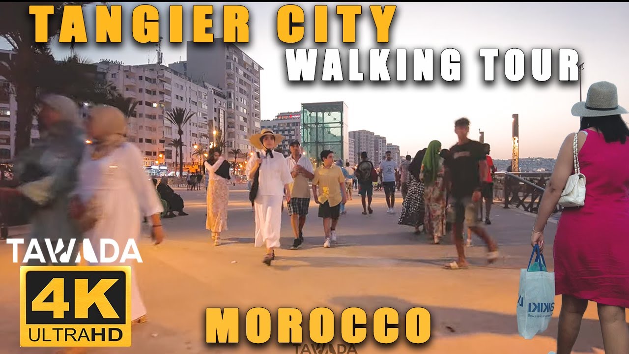 Tangier Summer 2023 city nightlife walking tour - Morocco 4k UHD - YouTube