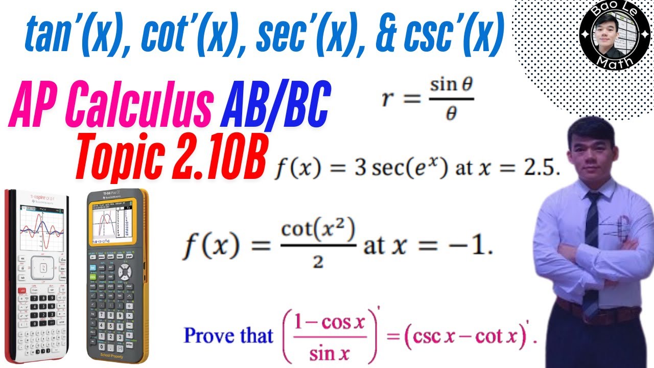 AP Calculus AB/BC | Topic 2.10B | Mastering Trig Derivatives: tan(x), cot(x), sec(x), and csc(x ...