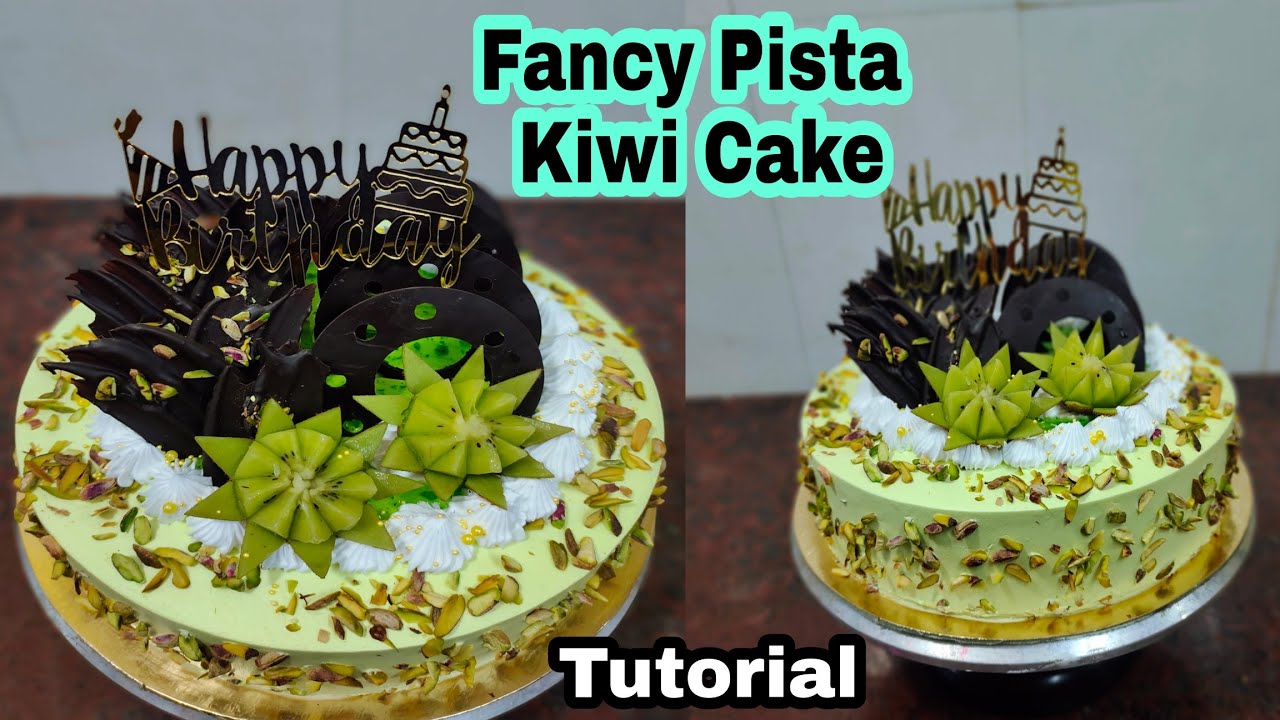 Pista Cake Recipe 👍 How To Make Pista Birthday Cake, पिस्ता केक नुस्खा ...