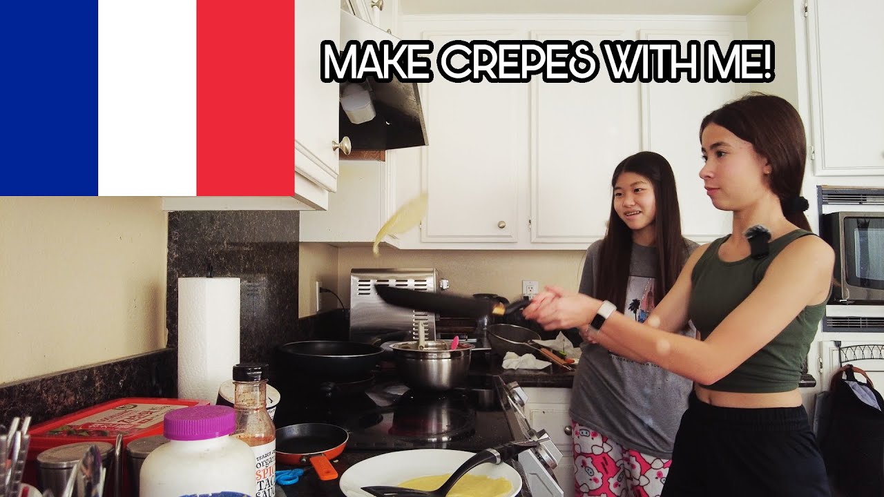 MAKING CREPES in french class! vlog - YouTube
