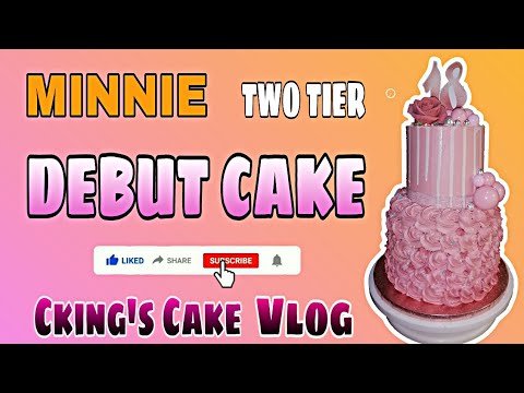 MINNIE TWO TIER DEBUT CAKE | ROSE GOLD | CAKE IDEAS | Cking's Cake Vlog ...