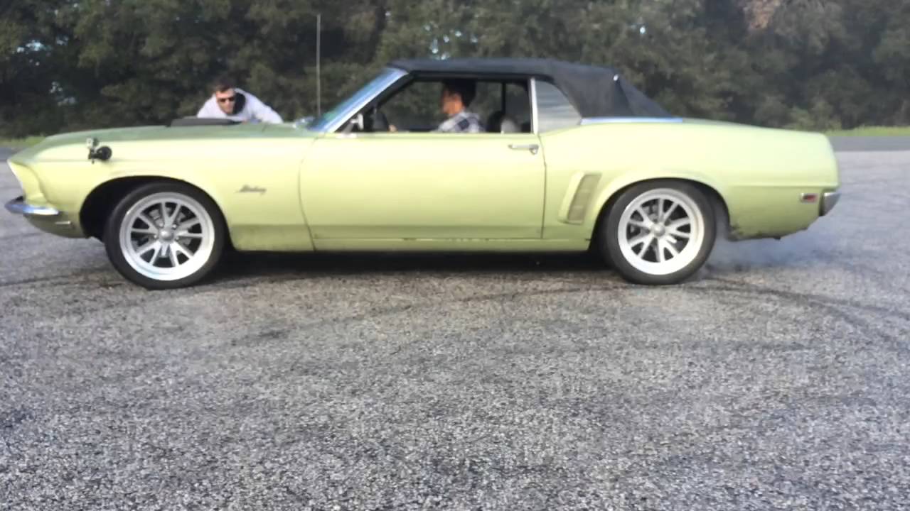 1969 Mustang convertible drifting - YouTube