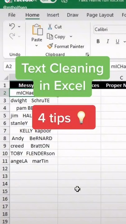 Clean Up Your Data Fast with Excel's TRIM Function! ️💡 #exceltips #excelhacks #excelshorts # ...