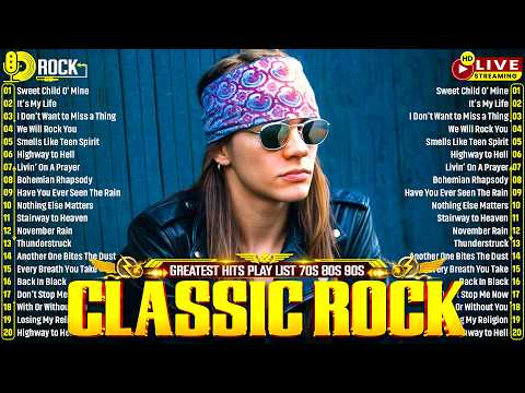 Guns N' Roses, Bon Jovi, ACDC,Metallica,Nirvana,Queen🔥Classic Rock Songs 70s 80s 90s Full Album 2026