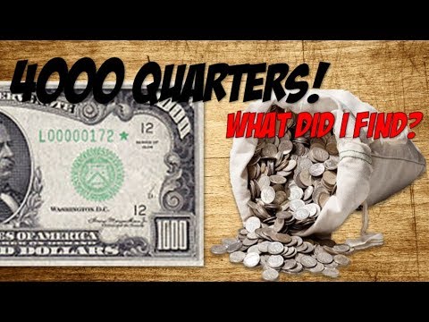 What did I find in 4000 quarters? -Bank Bag Hunting- - YouTube