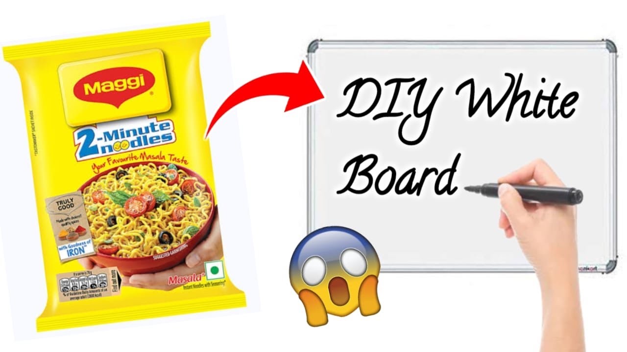 How to make whiteboard / Maggie packet reuse/ best out of waste/ reuse ...
