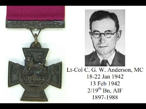 Lieutenant-Colonel Charles Groves Wright ANDERSON, (18-22 Jan 1942 ...