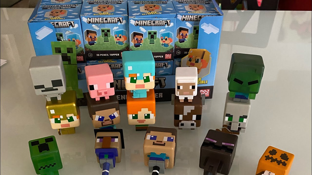 Minecraft 3D pencil topper! By @Diramixsrl #minecraft #unboxing # ...