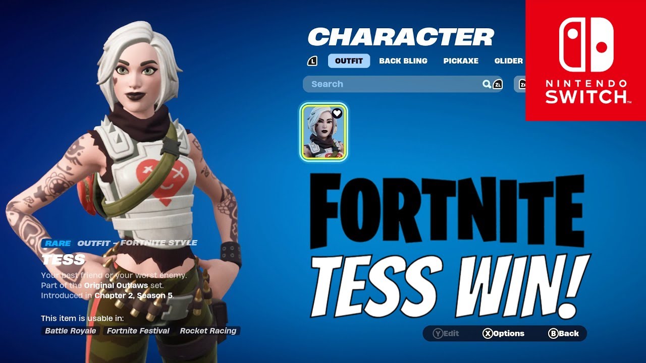 FORTNITE TESS WIN! NINTENDO SWITCH - YouTube