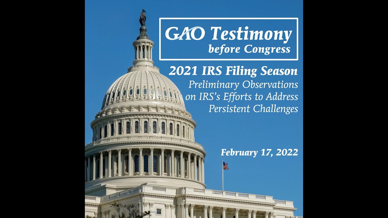 Testimony: IRS Backlog and Tax Filing Season - YouTube