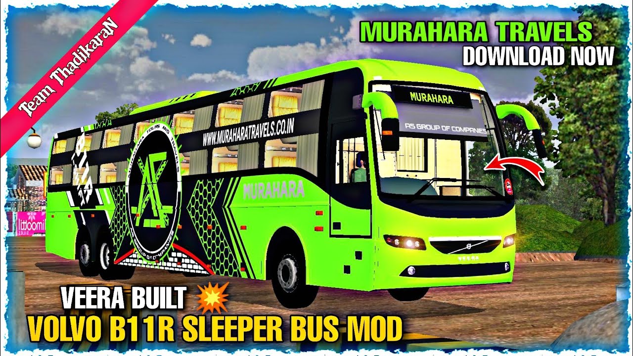 Volvo b11r sleeper bus mod for BUSSID || VEERA BUILT 💥 MURAHARA Travels ...