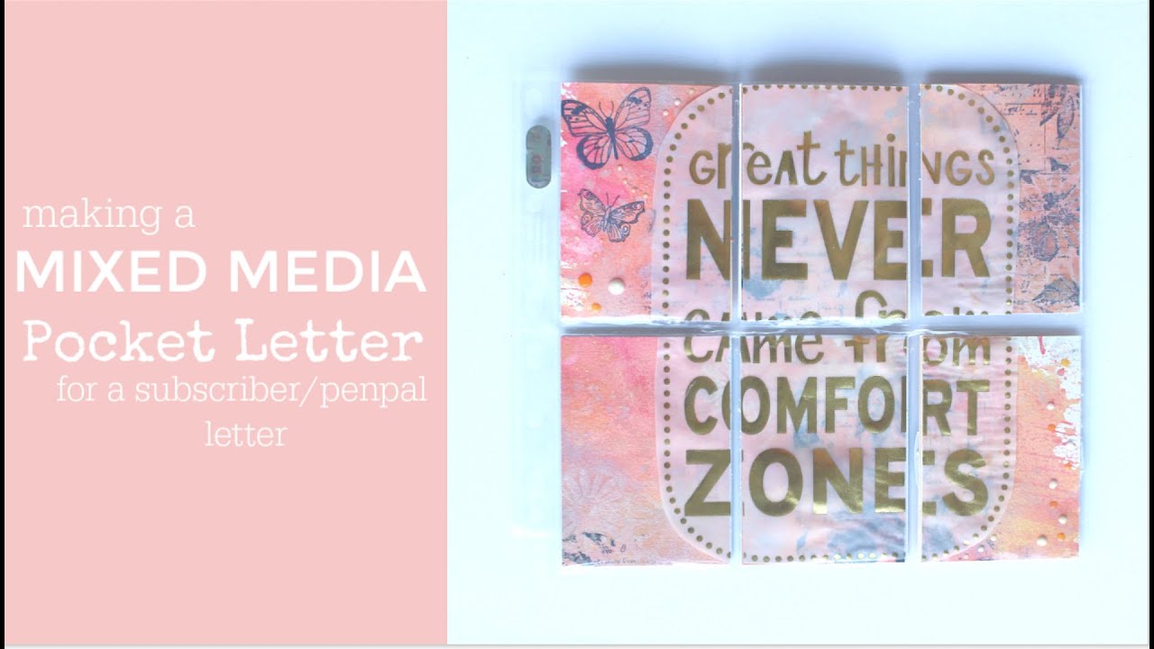 Mixed Media Pocket Letter - YouTube