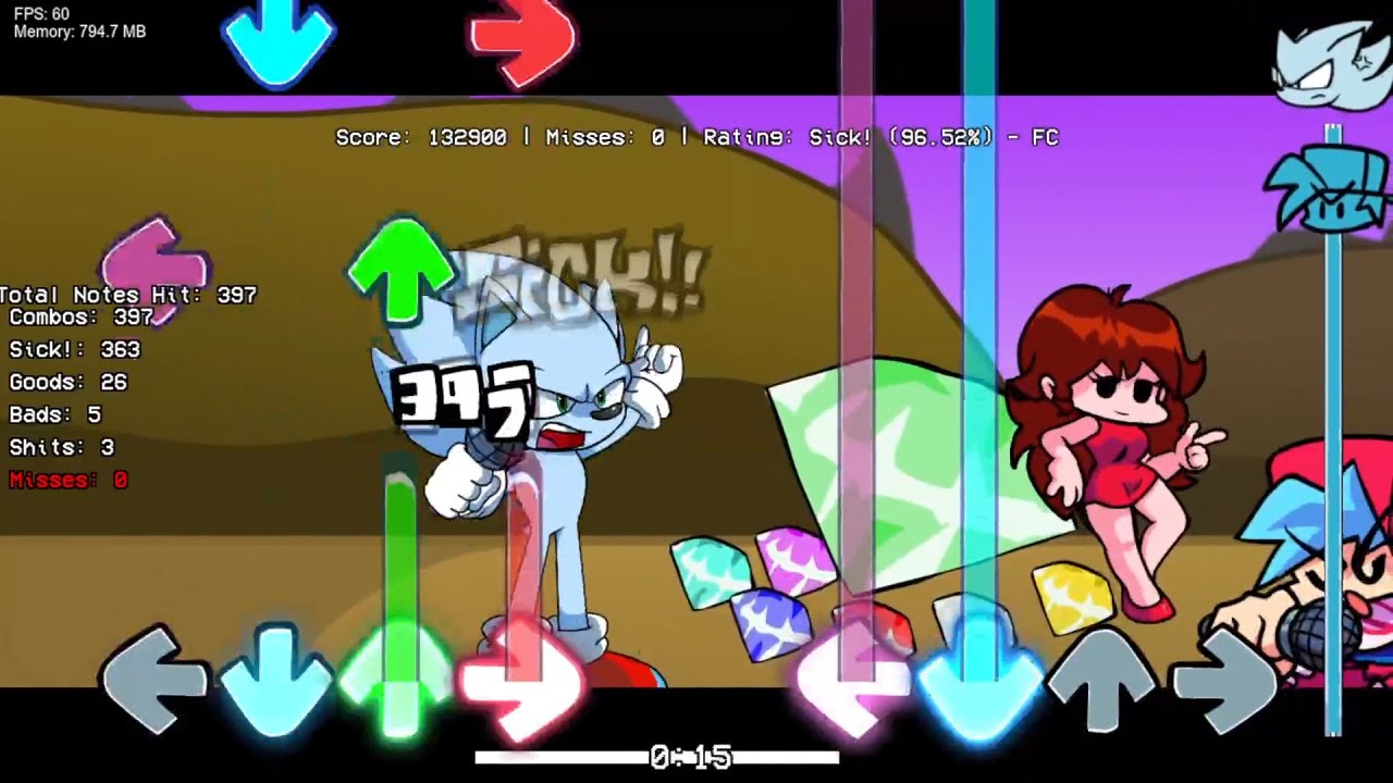 FNF' Funkin Unleashed DEMO - Emerald Snatcher (Chaos) (vs Nazo ...