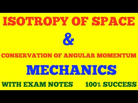 ISOTROPY OF SPACE & LAW OF CONSERVATION OF ANGULAR MOMENTUM ...