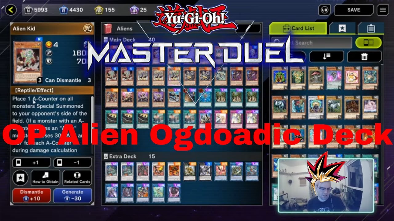 YuGiOh Master Duel Platinum Alien Ogdoadic Deck Profile - YouTube