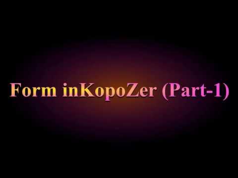 Form in KompoZer Part 1 - YouTube