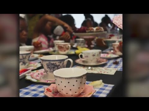Woman organizes tea parties for minority girls - YouTube