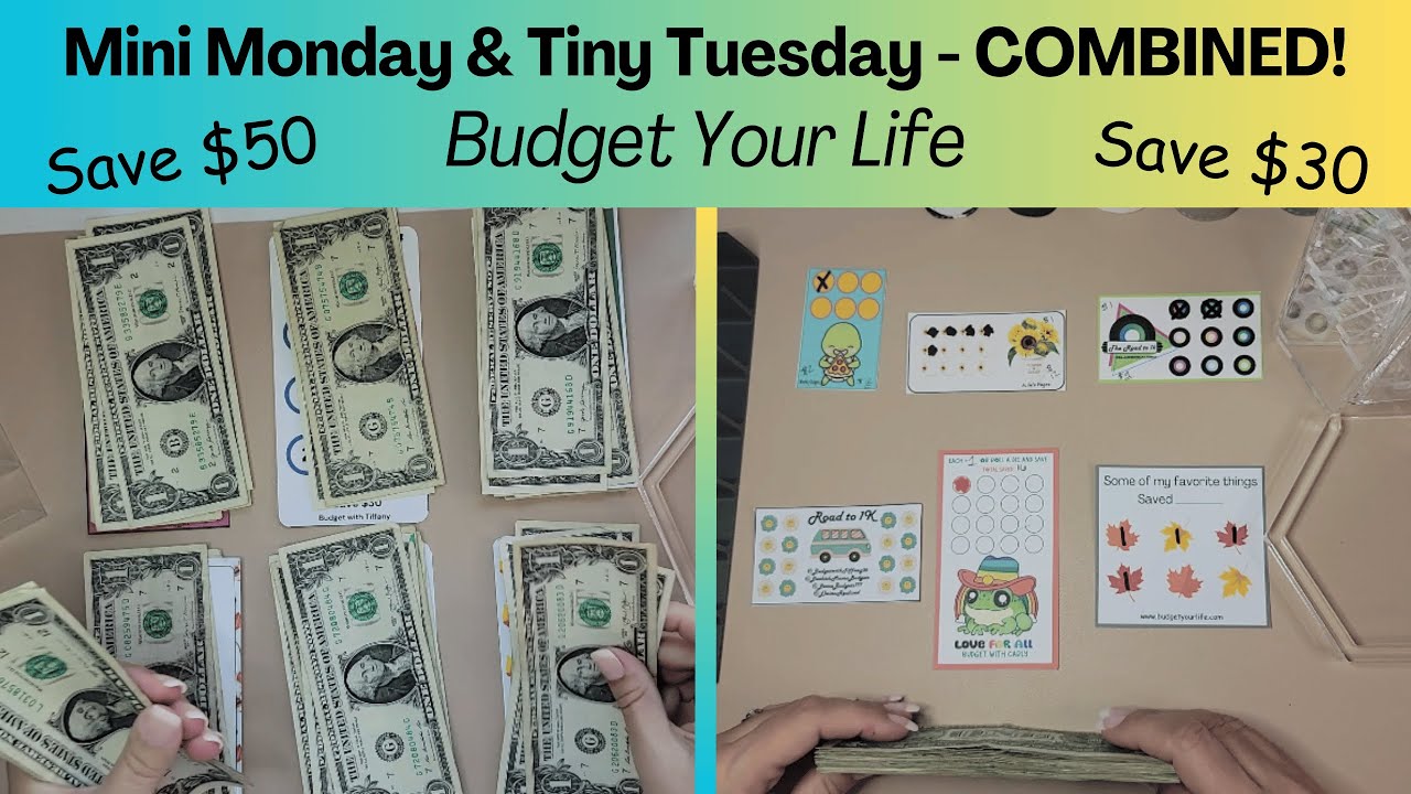 Monday Minis And Tiny Tuesday Two In One Savings Challenges Youtube
