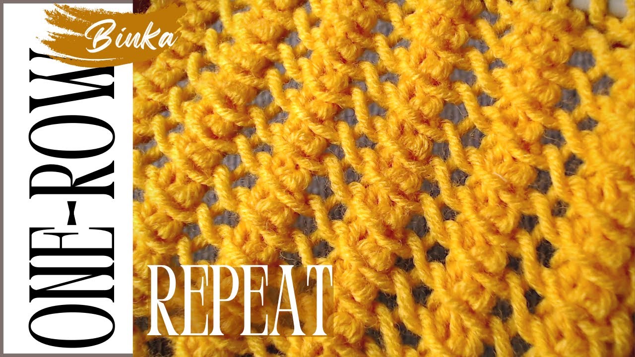 [Bulgarian] One-row repeat reversible knitting pattern. - YouTube