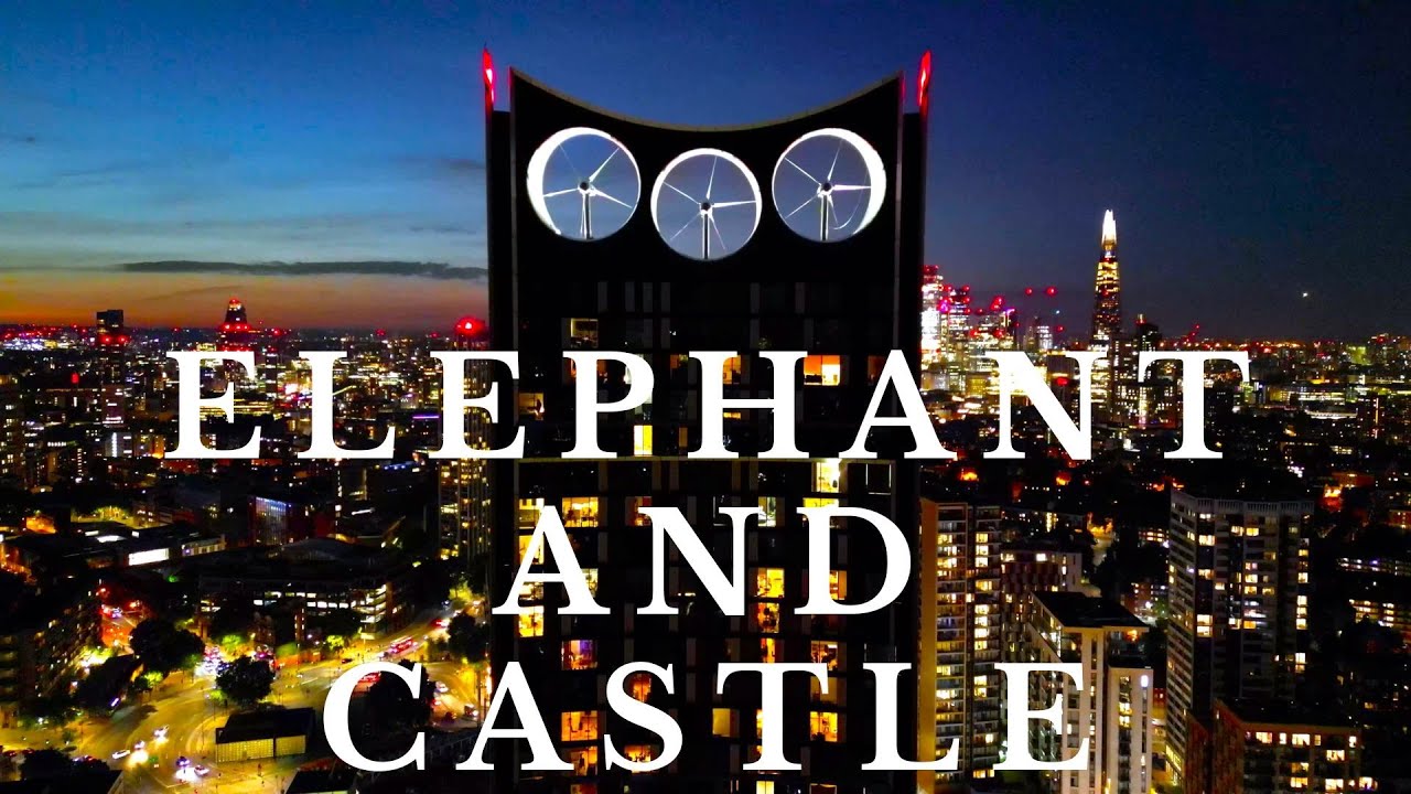 [4K] London Elephant and Castle Skyscrapers at Night | 25 Minutes of ...