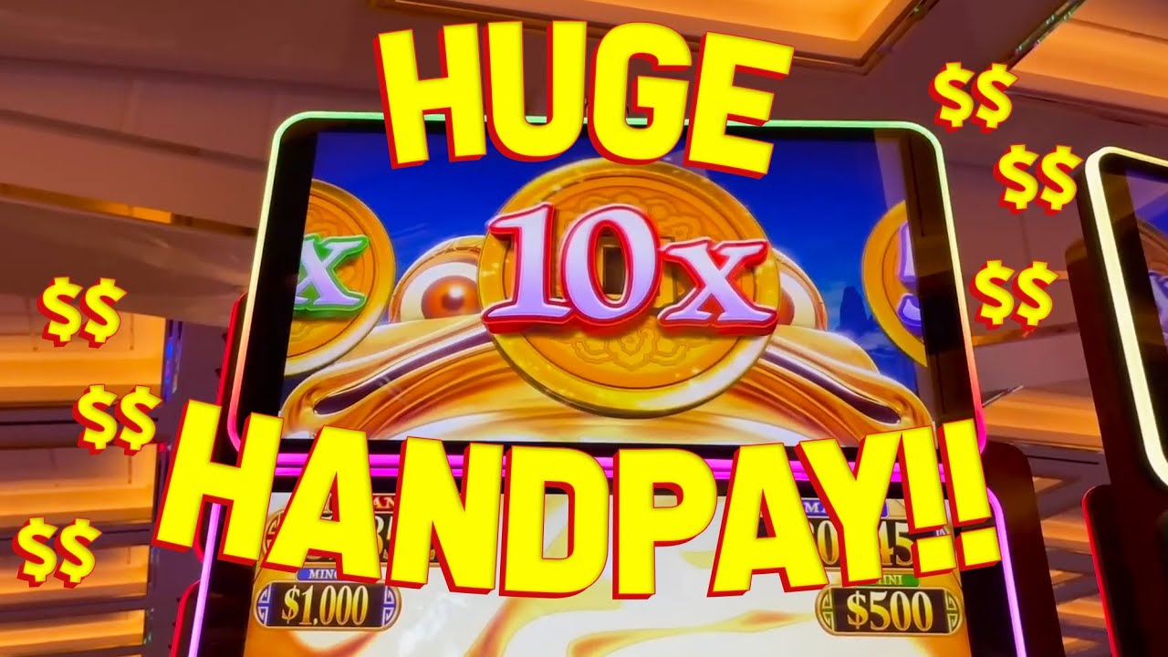 THE 8,999,99 HANDPAY!! with VegasLowRoller on Stuffed Coins Pig and ...