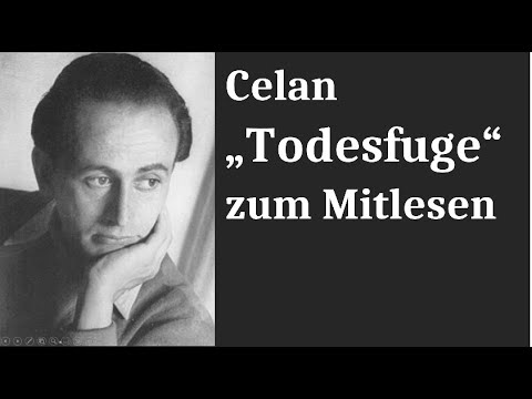 Todesfuge - gelesen von Paul Celan mit Text zum Mitlesen - YouTube