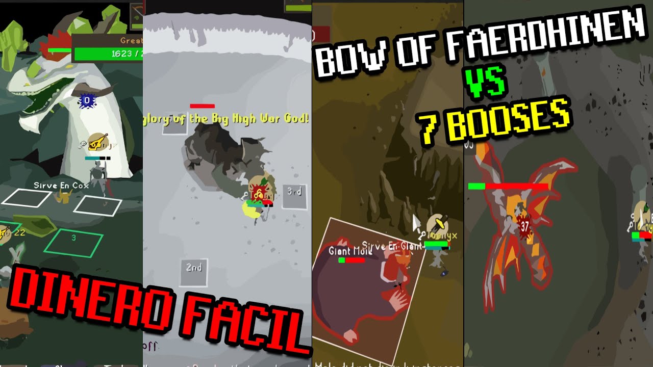 7 BOOSES DONDE PUEDES USAR EL BOWFA+CRYSTAL SET | MONEY MAKING [OSRS ...