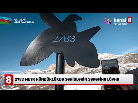 2783 metr hündürlükdə şəhidlərin şərəfinə lövhə