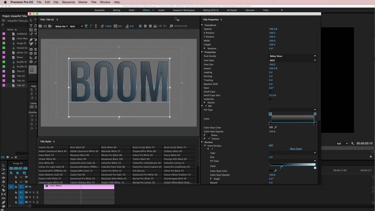 Premiere Tutorial: Creating Premiere Pro Title Templates - YouTube