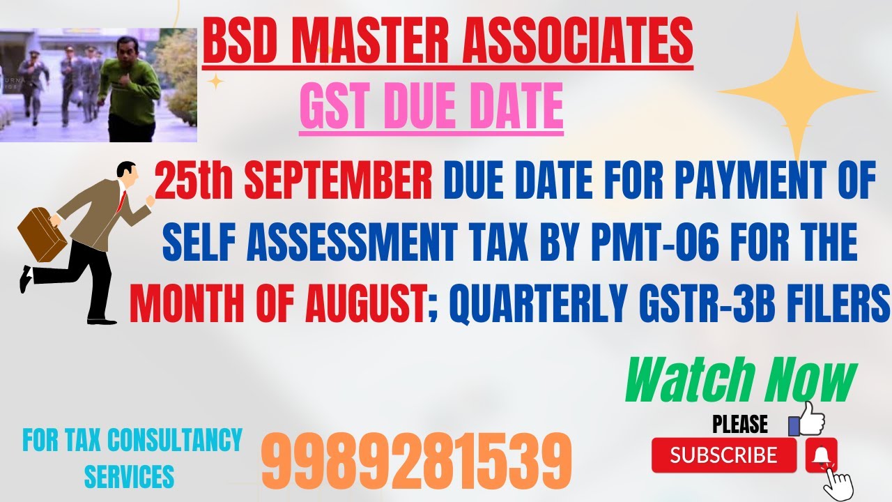 25TH SEPTEMBER 2023 GSTR3B QLY FILERS SHOULD PAY ON OR BEFORE 25TH BY ...
