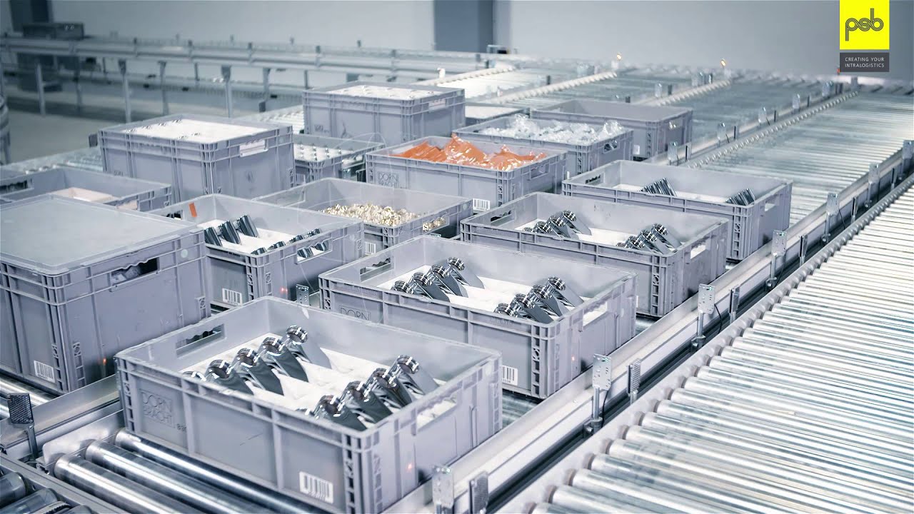 Automatic tugger train loading for a efficient production supply - YouTube