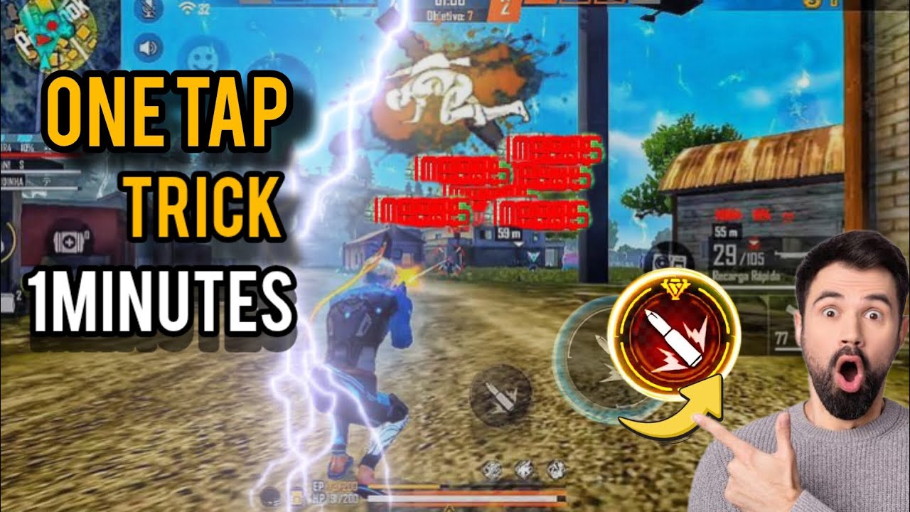 ONE TAP HEADSHOT TRICK 😱 | SIMPLE 1 MINUTES | 1MINUTEകൊണ്ട് ONE TAP ...