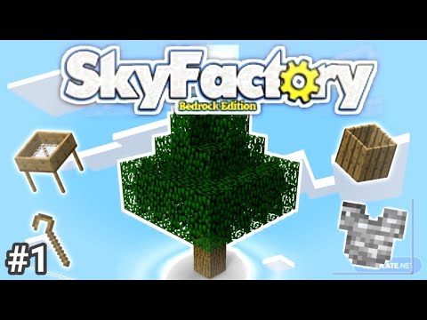 Skyfactory l Minecraft Bedrock edition l Modpack Gameplay #1 - YouTube