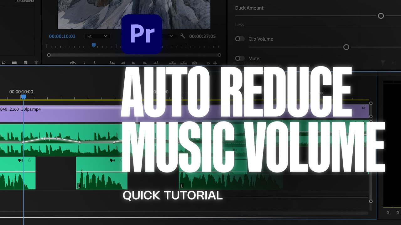 How to Automatically Reduce Music Volume During Speech in Premiere Pro - YouTube
