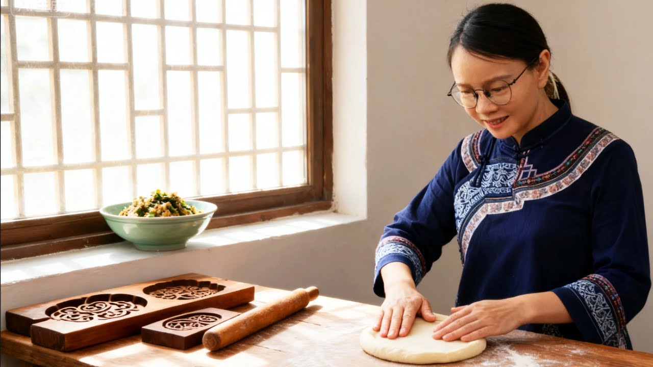 非遗中式糕点尝鲜～Make Heritage Chinese Pastries (Lotus Season) 丨 Rural Crafts ...