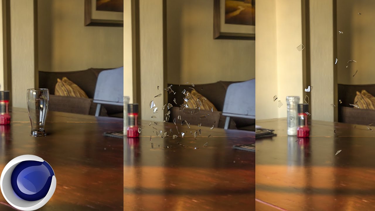 How To Break A Glass in Cinema 4D Quick Tutorial - YouTube