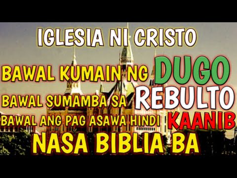 Tatlong sinusunod ng INC, Bawal pag aasawa sa hindi kaanib, pagkain ng ...