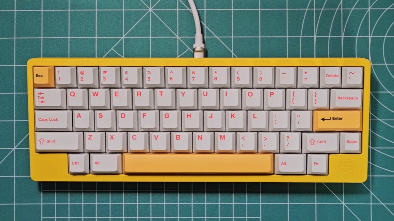 해피해킹 배열의 몰리60 / Molly60 yellow hhkb_Haimu Sea Apricot - YouTube