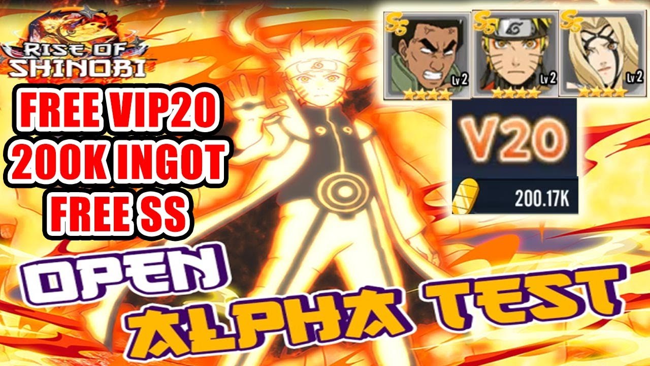 Rise Of Shinobi Gameplay - Alpha Test Free V20 & SS Ninja & 200K Ingot ...