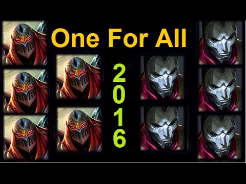 League of Legends One For All | Jhin vs zed - YouTube