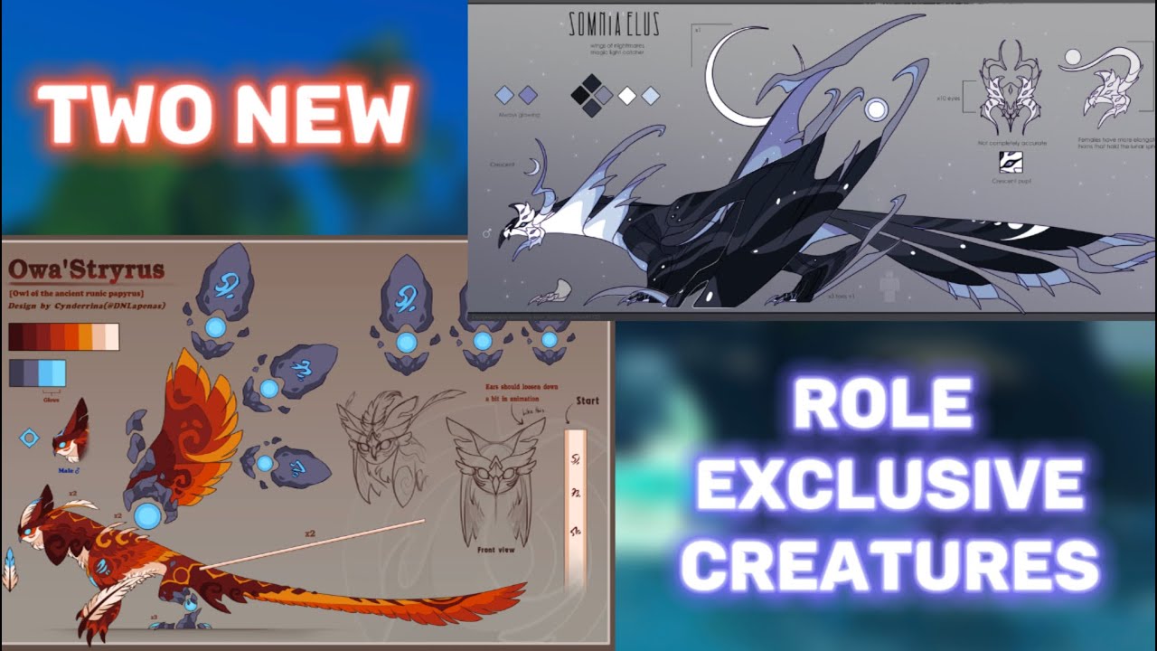 2 NEW role EXCLUSIVE creatures in Creatures Of Sonaria - YouTube