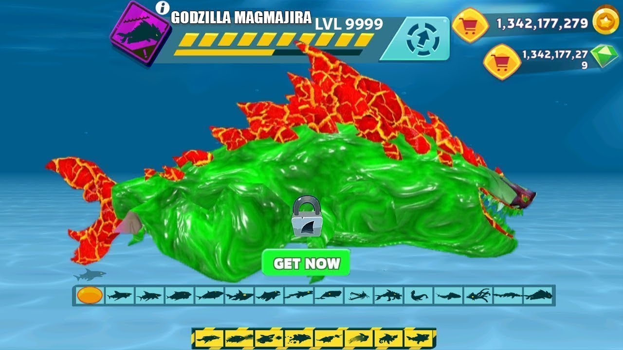 Hungry Shark Evolution New Evolved Magmajira Godzilla Skin Mod All 25 ...