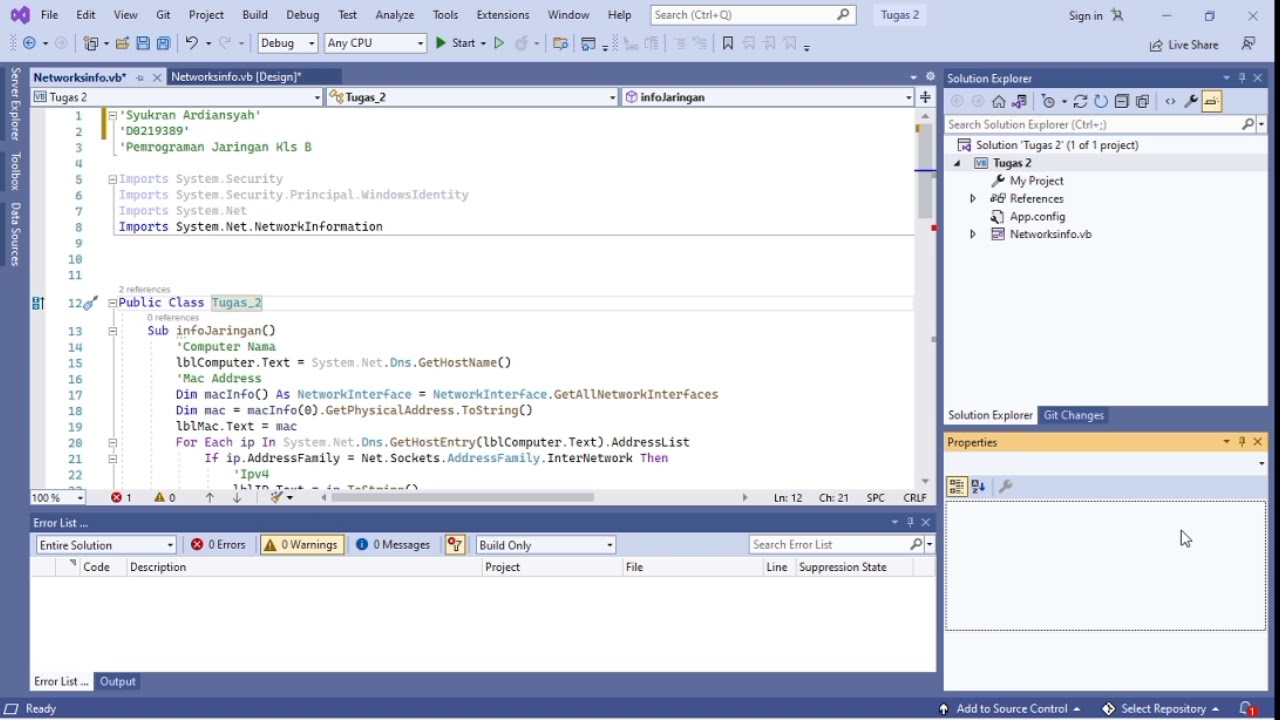 Membuat Project yang Berfungsi Menampilkan Jaringan Menggunakan ...