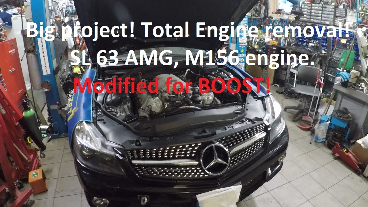 SL63, M156 AMG Engine removal and rebuild/modified for boost! Part 1 ...