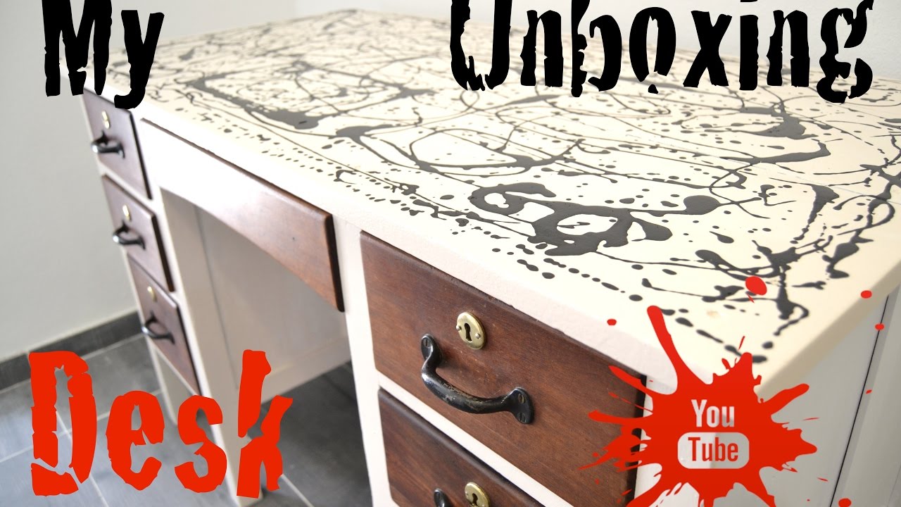 DIY my new unboxing desk... how to make it - YouTube