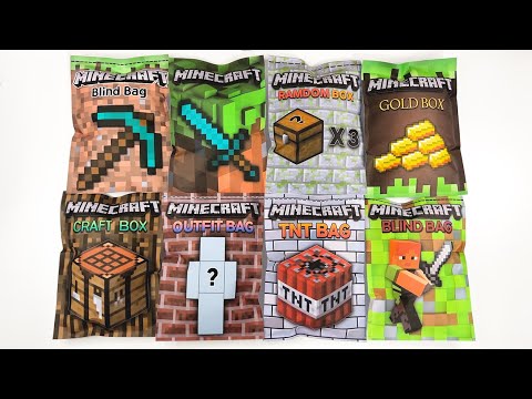 🌷Paper diy🌷 Minecraft All Blind bags Paper ASMR - YouTube