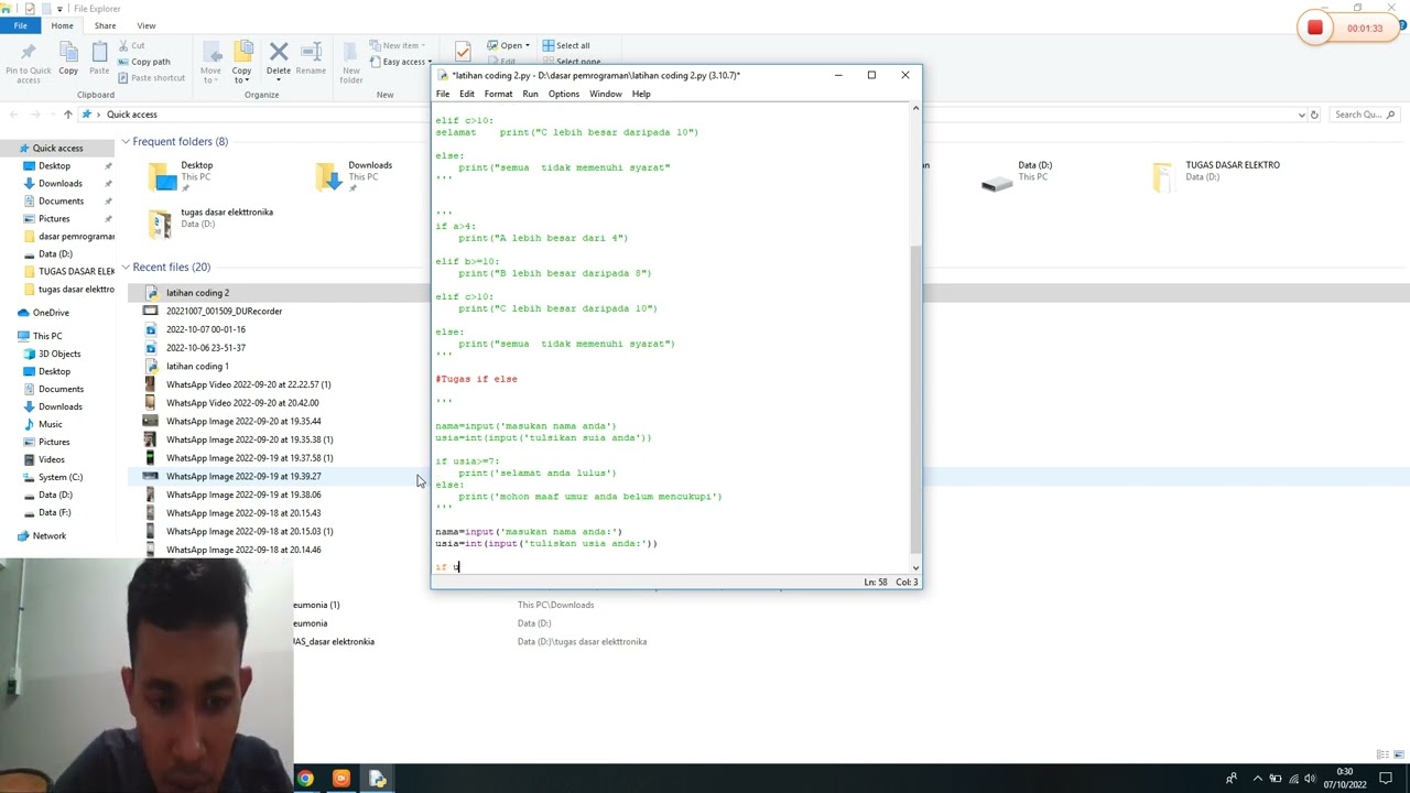 tugas coding dasar pemrograman - YouTube