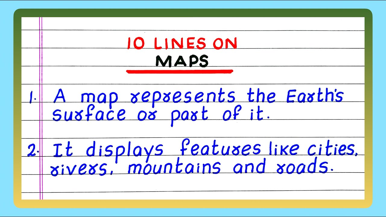 10 Lines on Map | Maps | Few Lines on Map | 5 | Five Lines on Map ...