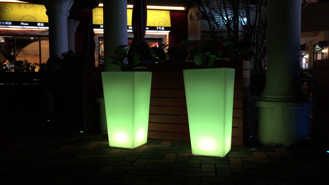 LED flower pot, LED flower vase - YouTube